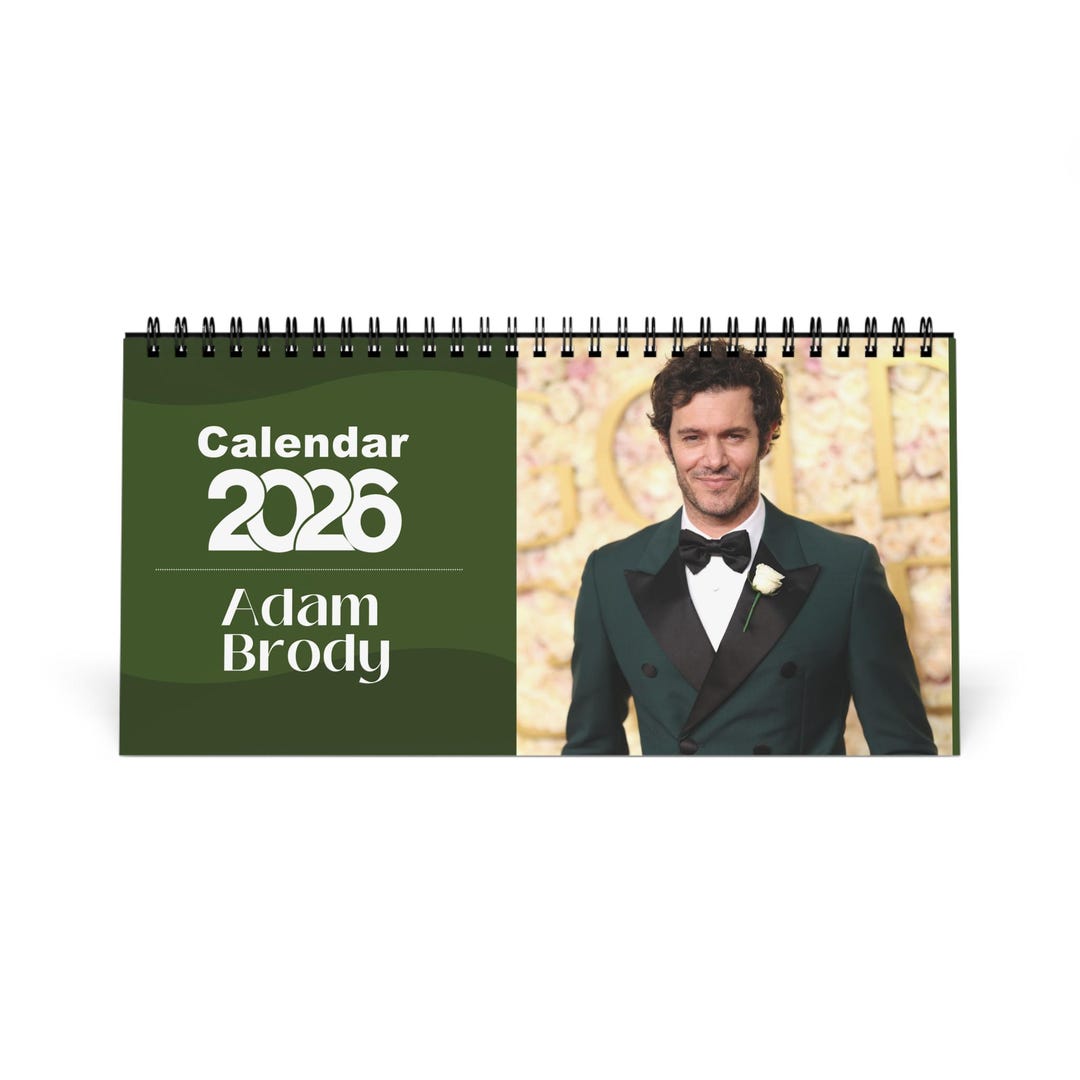 Adam Brody 2026 Desk Calendar | Celebrity Spiral Bound Photo Calendar ...