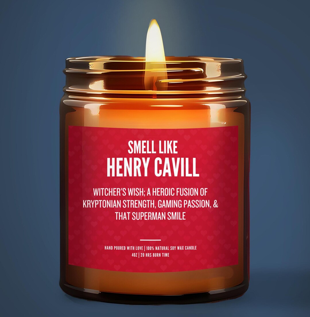 Henry Cavill Scented Gift Superman Witcher Vibes Luxury Soy Candle ...