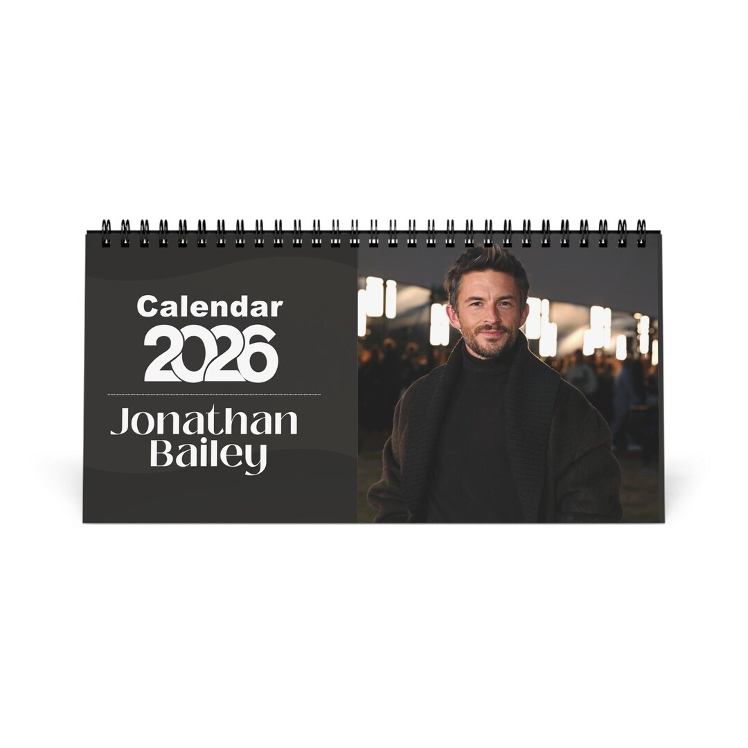 Jonathan Bailey 2026 Desk Calendar | Premium Spiral Bound Celebrity ...