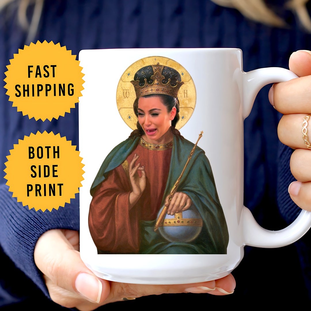 Crying Kim Kardashian Meme Coffee Mug, 11oz 15oz Accent, Funny Gift ...