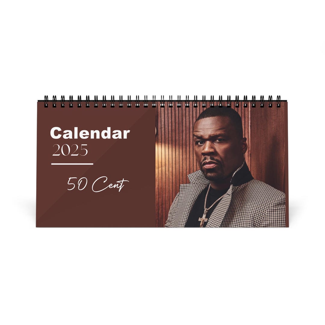 50 Cent 2025 Desk Calendar Rapper & Actor Monthly Planner G-unit Star ...