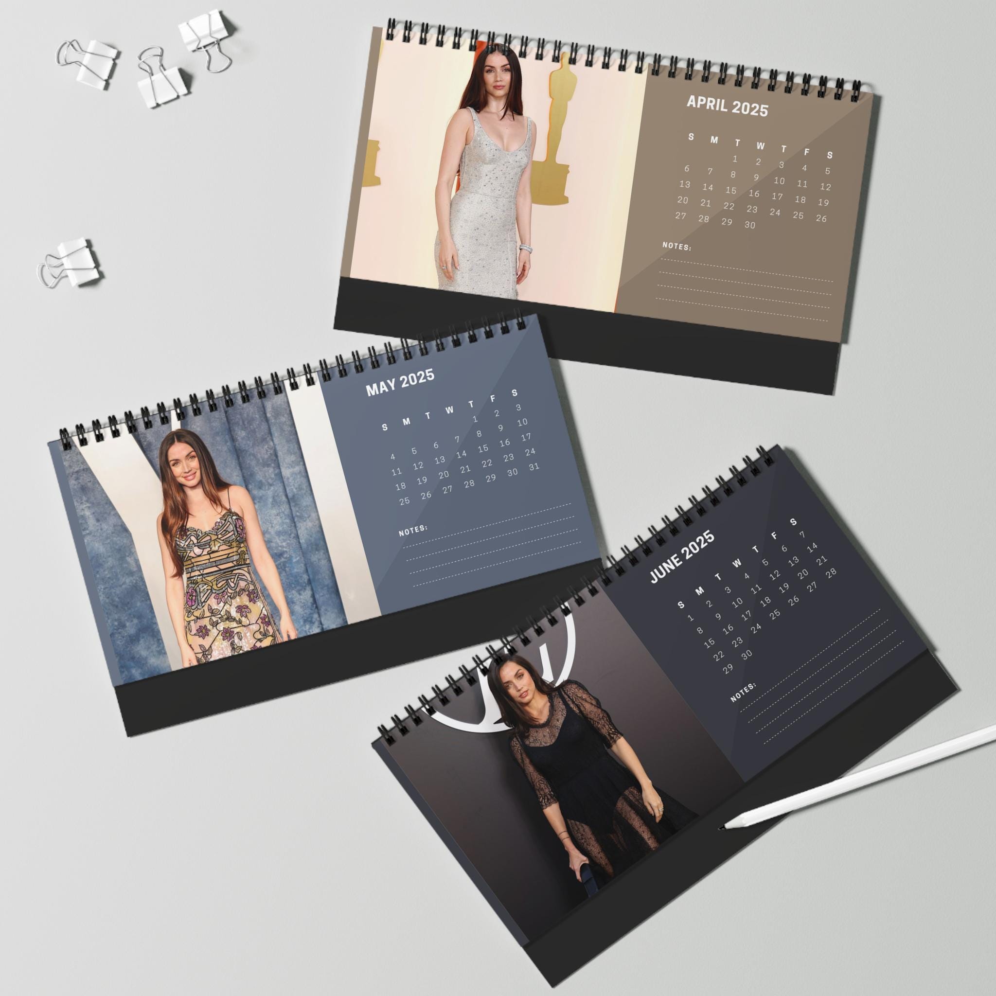 Ana De Armas 2025 Desk Calendar Actress Monthly Planner Ana De Armas ...