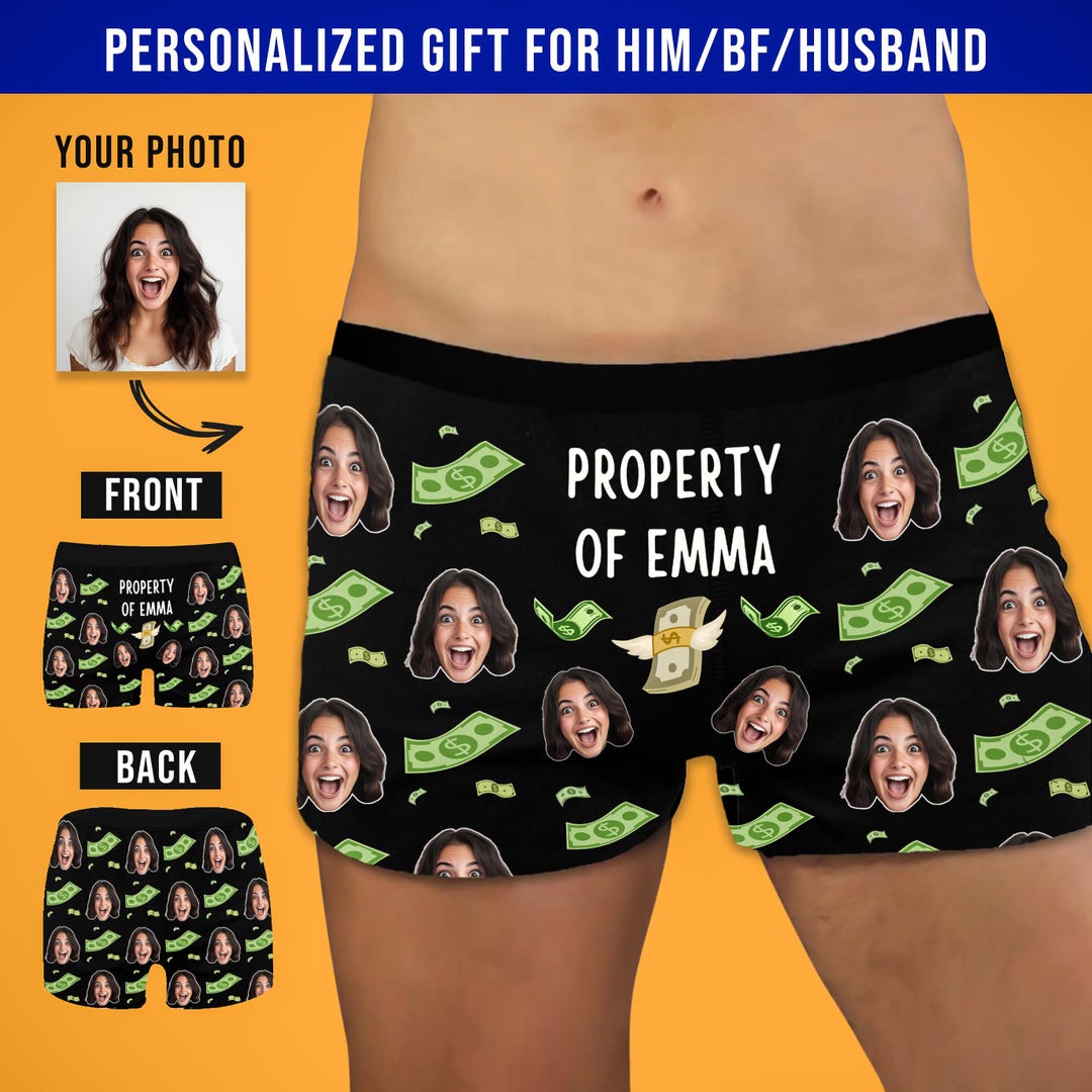 Hilarious Face Boxers LOL Worthy Custom Underwear Gag Gift for Husband ...