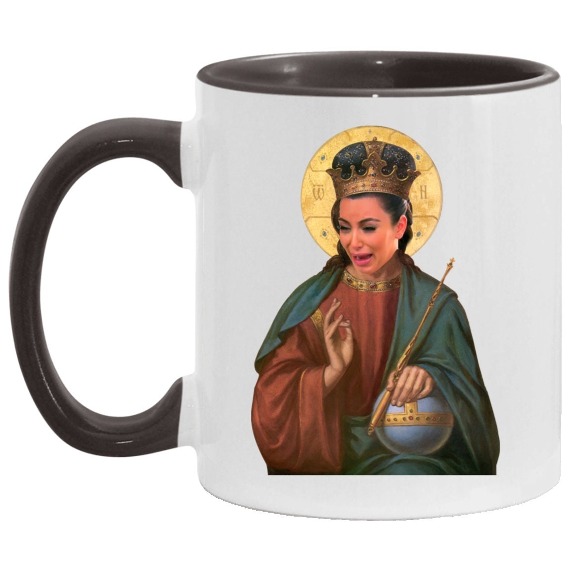 Crying Kim Kardashian Meme Coffee Mug, 11oz 15oz Accent, Funny Gift ...