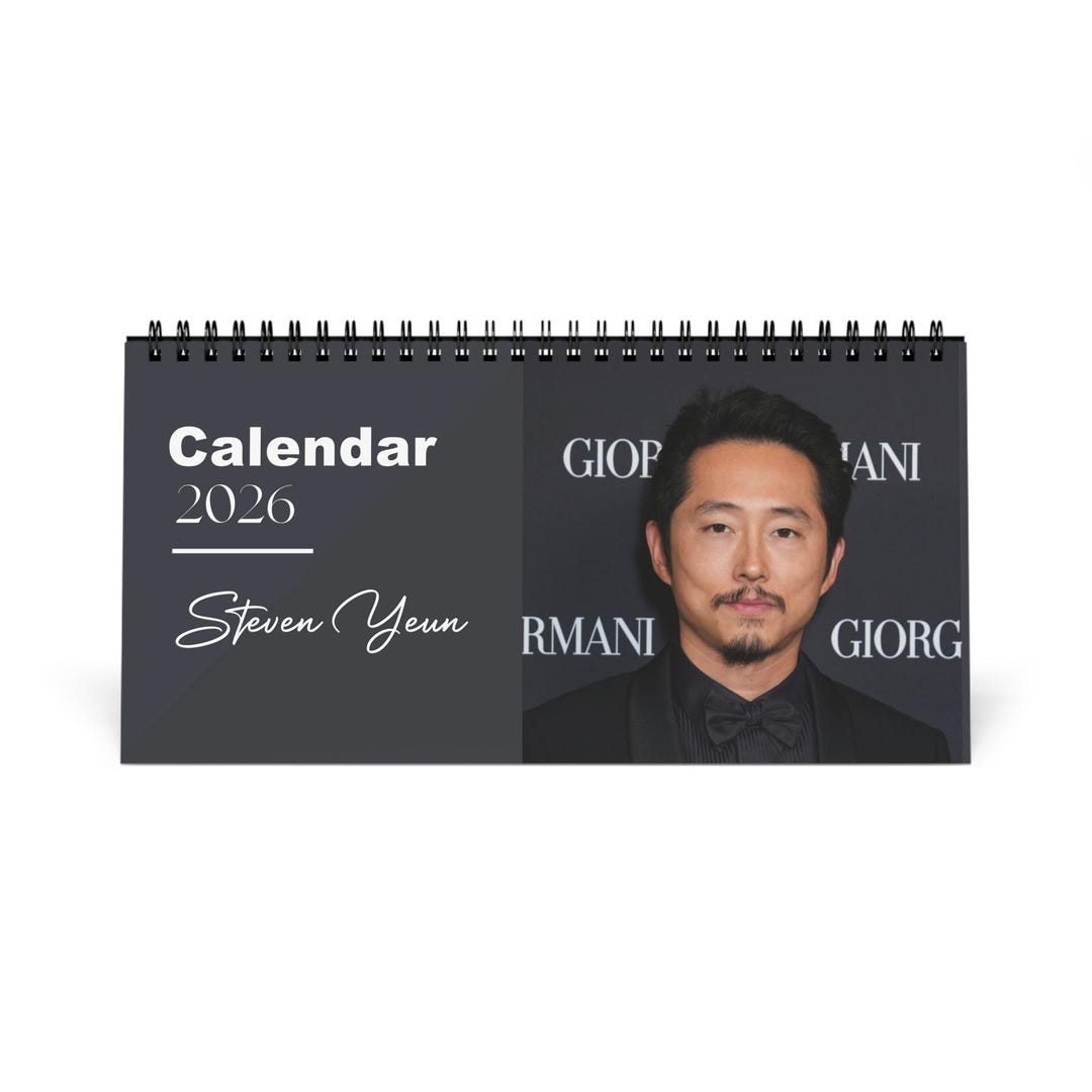 Steven Yeun 2026 Desk Calendar | Premium Spiral Bound Celebrity Photo ...