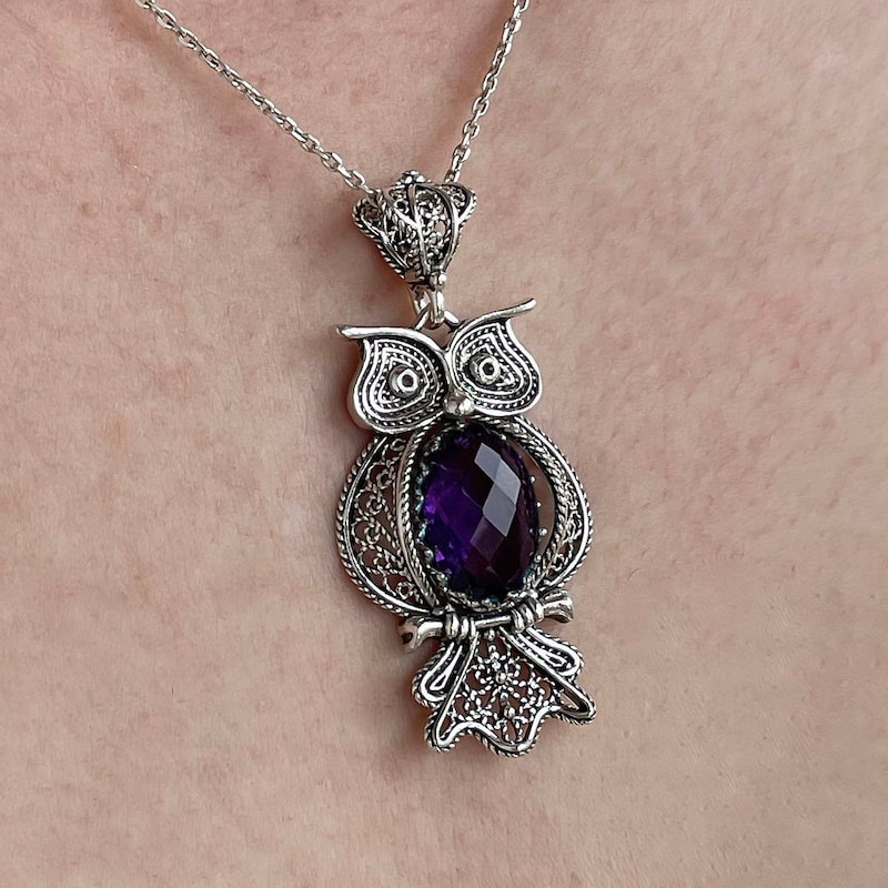 Amethyst Owl - Etsy