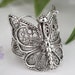 Silver Butterfly Ring 925 Sterling Silver Artisan Handcrafted Filigree ...