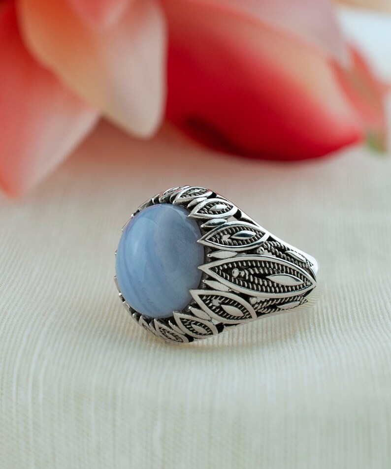 Black Onyx Silver Gothic Floral Cocktail Ring 925 Sterling - Etsy