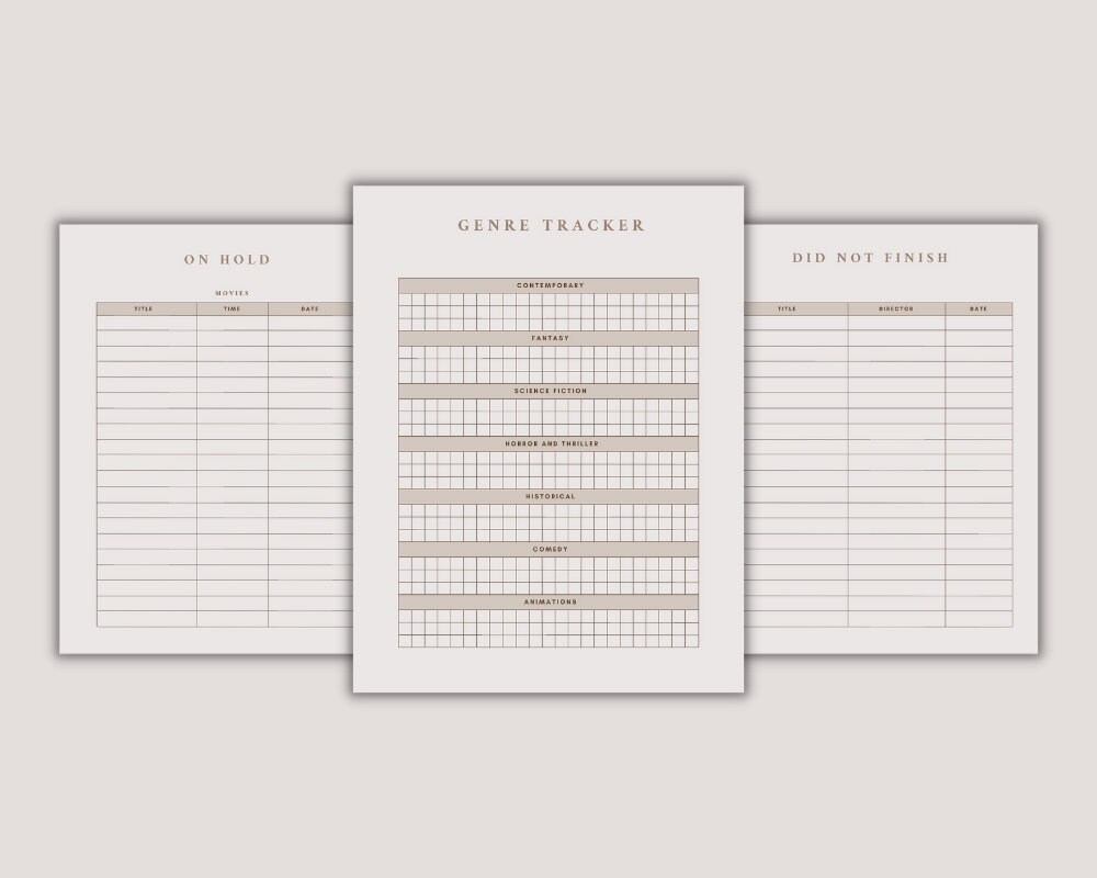 Printable Movie Planner Movie Journal 2022 Movie and - Etsy