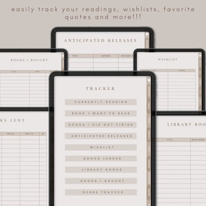 Digital Reading Journal 2022 | Minimal Journal | Digital Reading ...