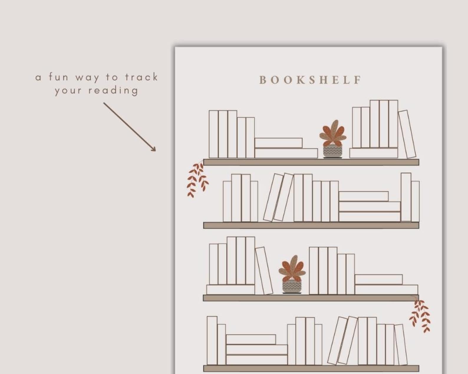 Book Tracker Coloring Bookshelf Tracker Printable - Etsy