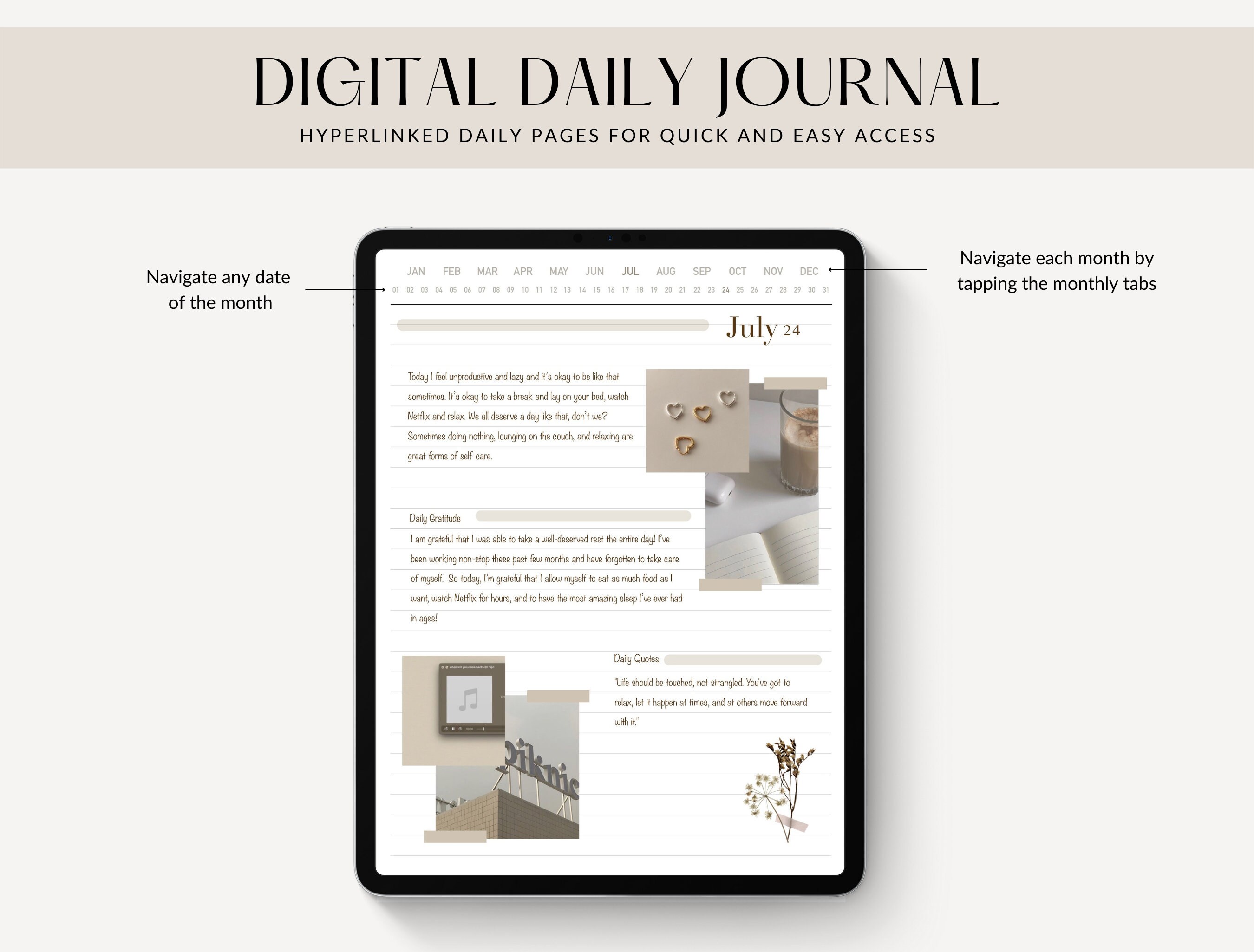 Digital Daily Journal 365 Pages Journal for Ipad Digital - Etsy