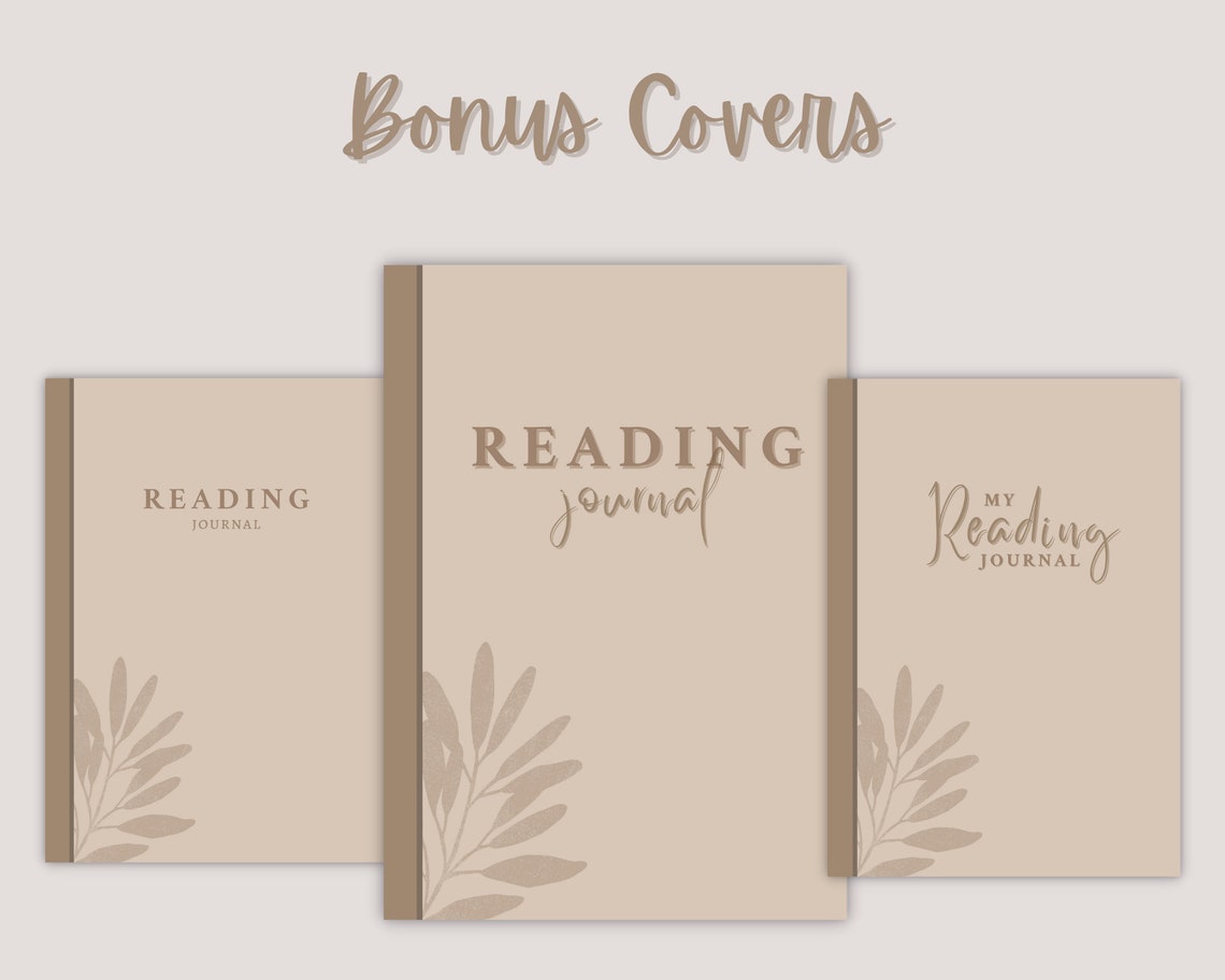 Printable Reading Journal Minimal Reading Planner Book - Etsy