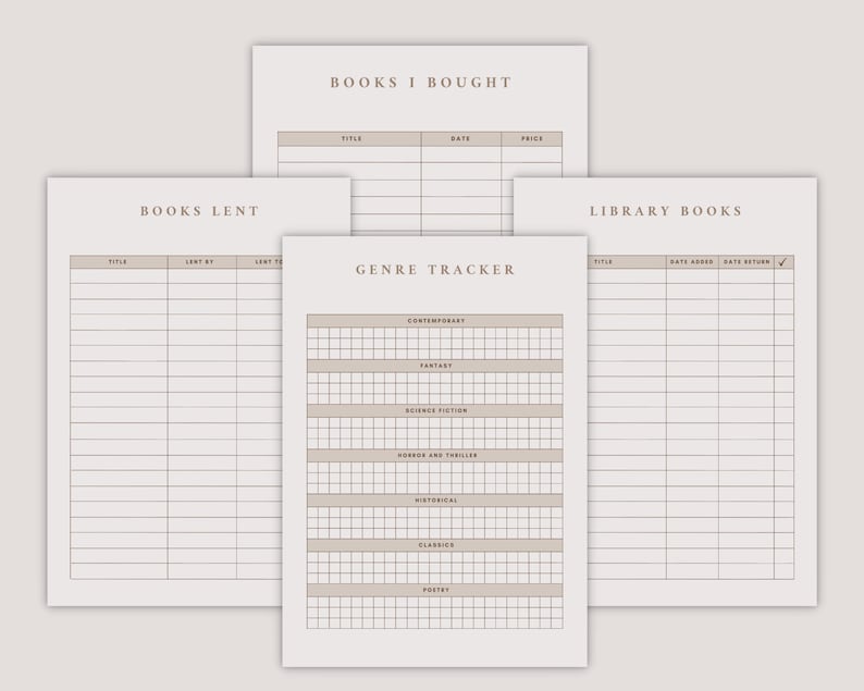 Canva Templates Reading Journal Book and Reading Planner - Etsy