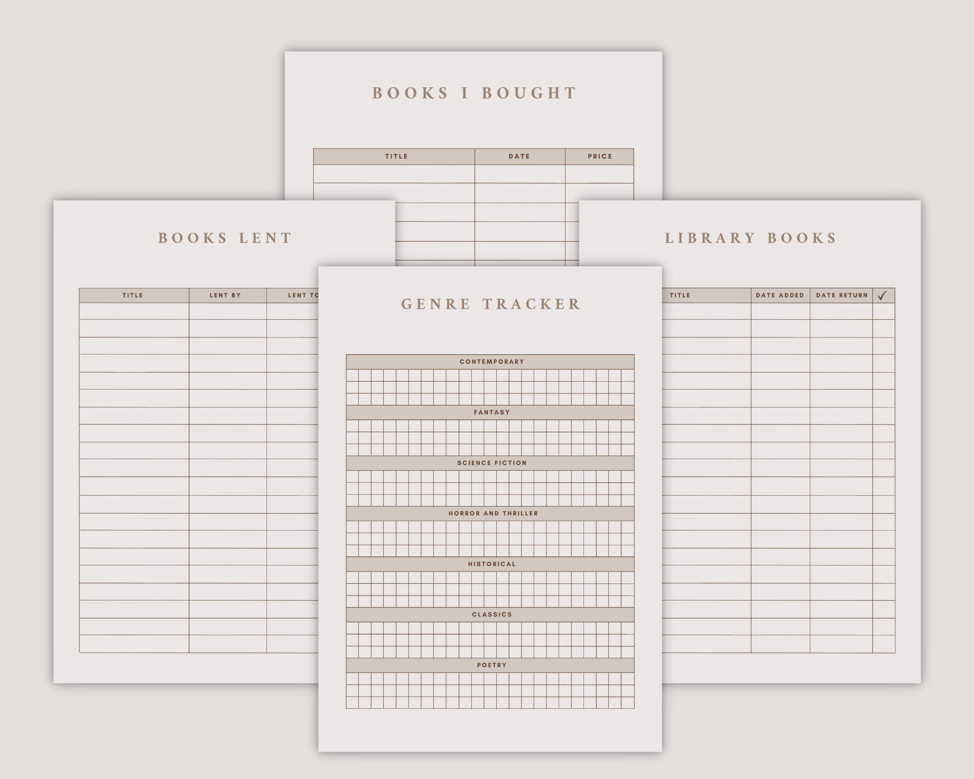 Canva Templates Reading Journal Book and Reading Planner - Etsy UK