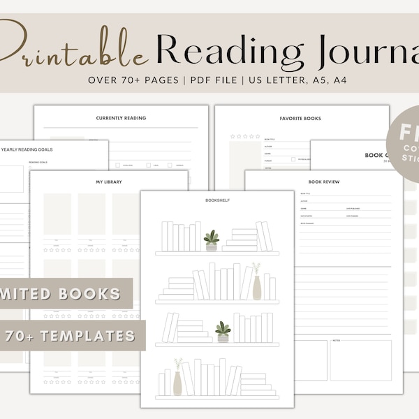 Reading Journal Printable A5 - Etsy