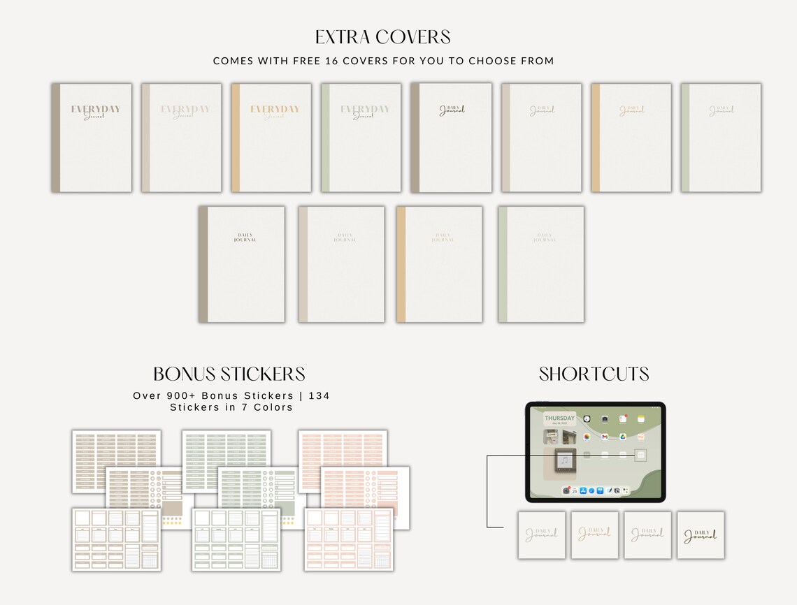 Digital Daily Journal 365 Pages Journal for Ipad Digital - Etsy