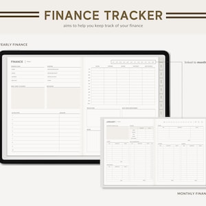 Undated Digital Planner | Landscape Planner, Hyperlinked Digital ...