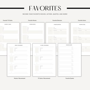Printable Movie Journal | Movie Tracker, Movie Review, Movie Planner ...