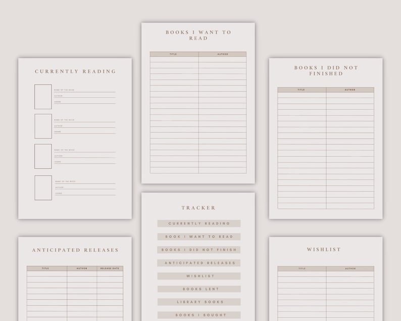 Canva Templates Reading Journal Book and Reading Planner - Etsy