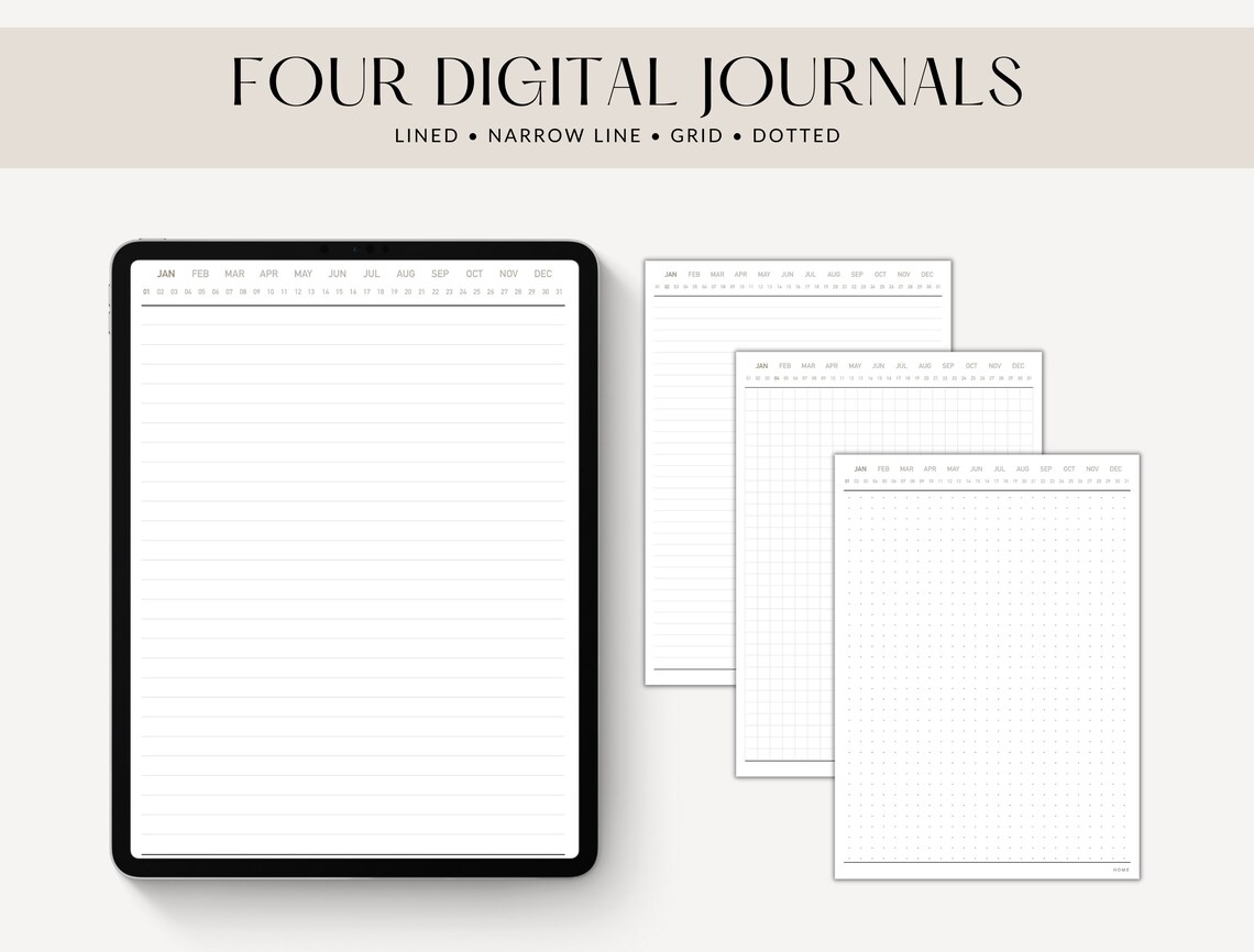 Digital Daily Journal 365 Pages Journal for Ipad Digital - Etsy