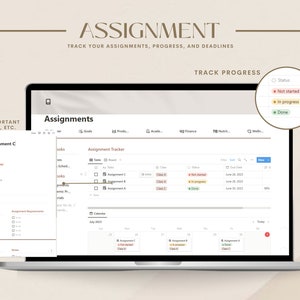 Notion Template Student Planner | Academic Planner Notion Dashboard ...