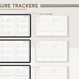 Undated Digital Planner | Landscape Planner, Hyperlinked Digital ...