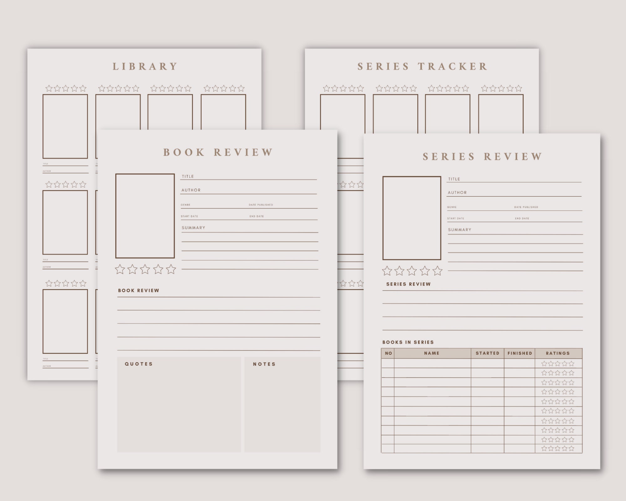 Canva Templates Reading Journal Book and Reading Planner - Etsy UK