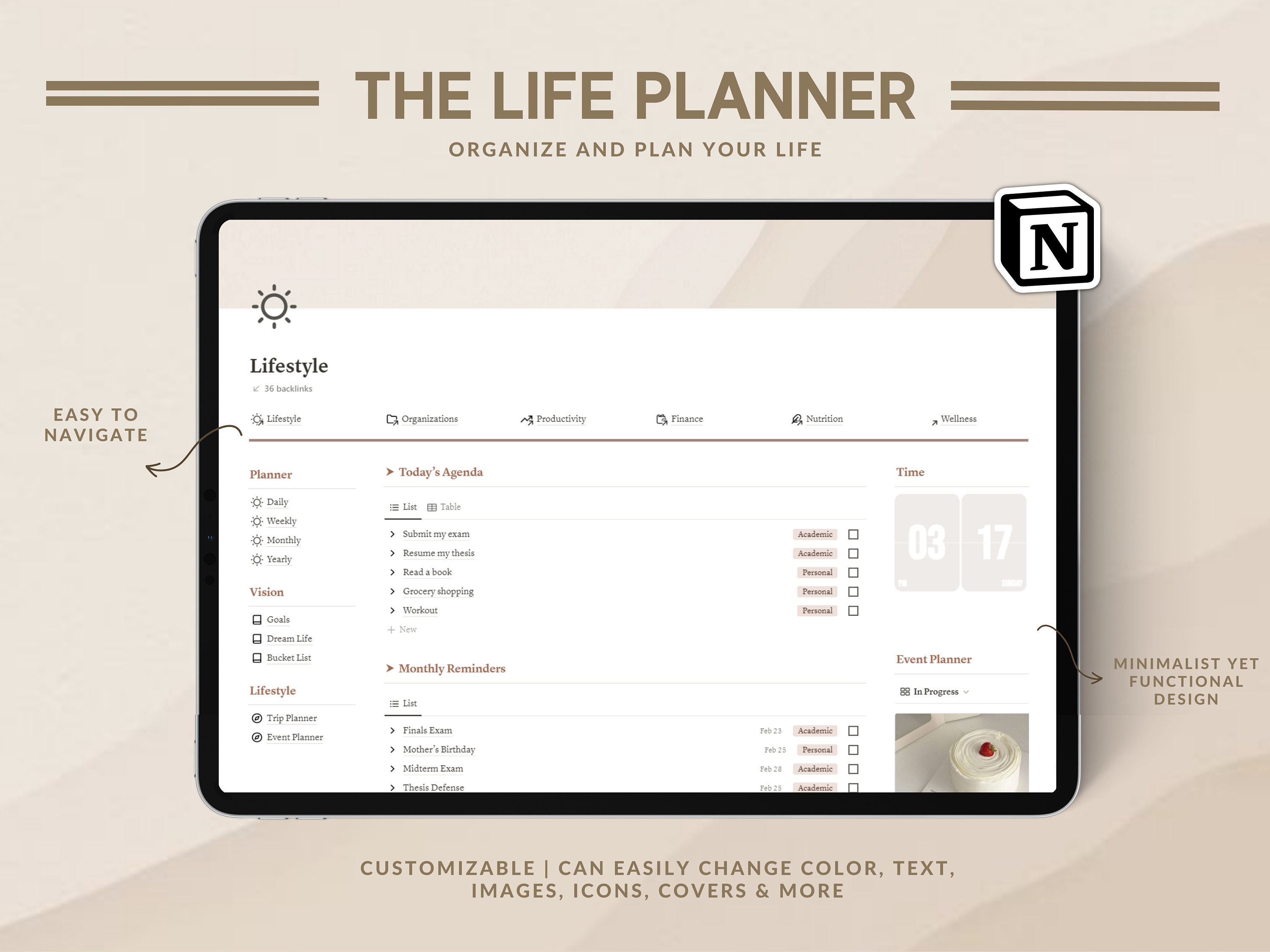 Notion Template Planner Notion Dashboard Minimal Notion - Etsy Australia