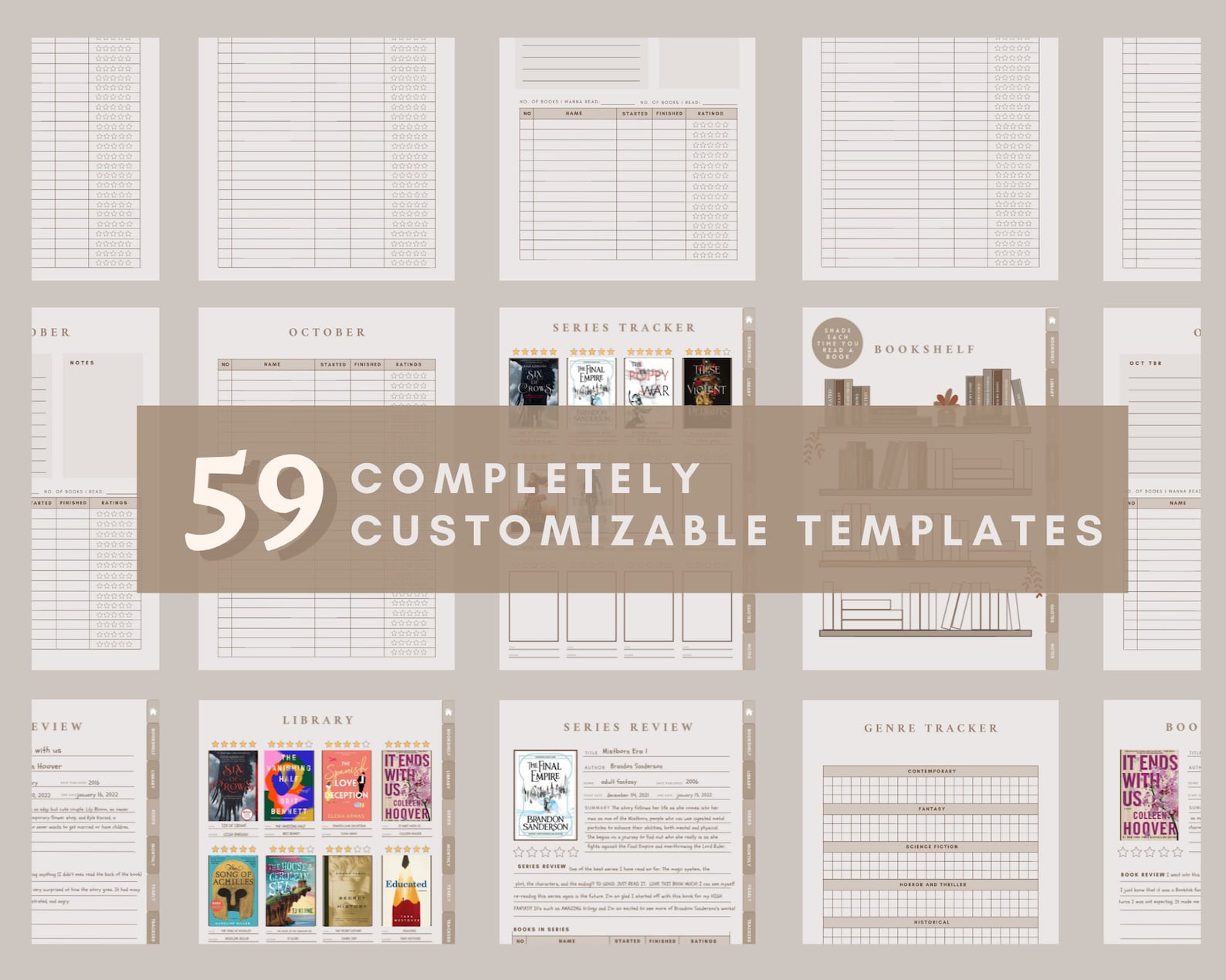 Canva Templates Reading Journal | Book and Reading Planner | Reading ...