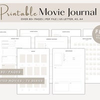 Digital Movie Journal Movie Tracker and TV Show Tracker Movie Planner ...