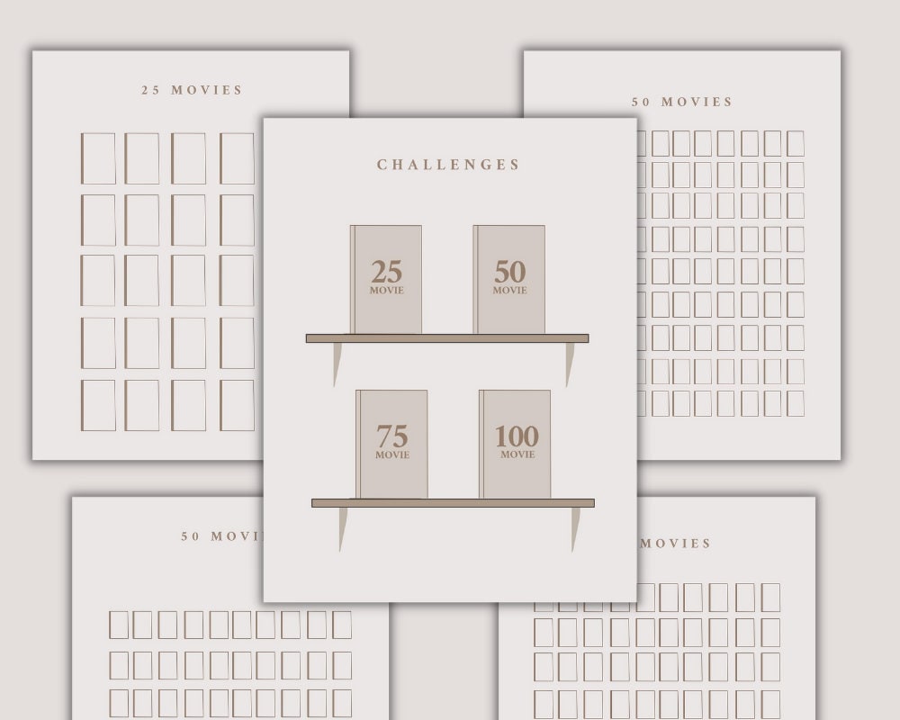 Printable Movie Planner Movie Journal 2022 Movie and - Etsy
