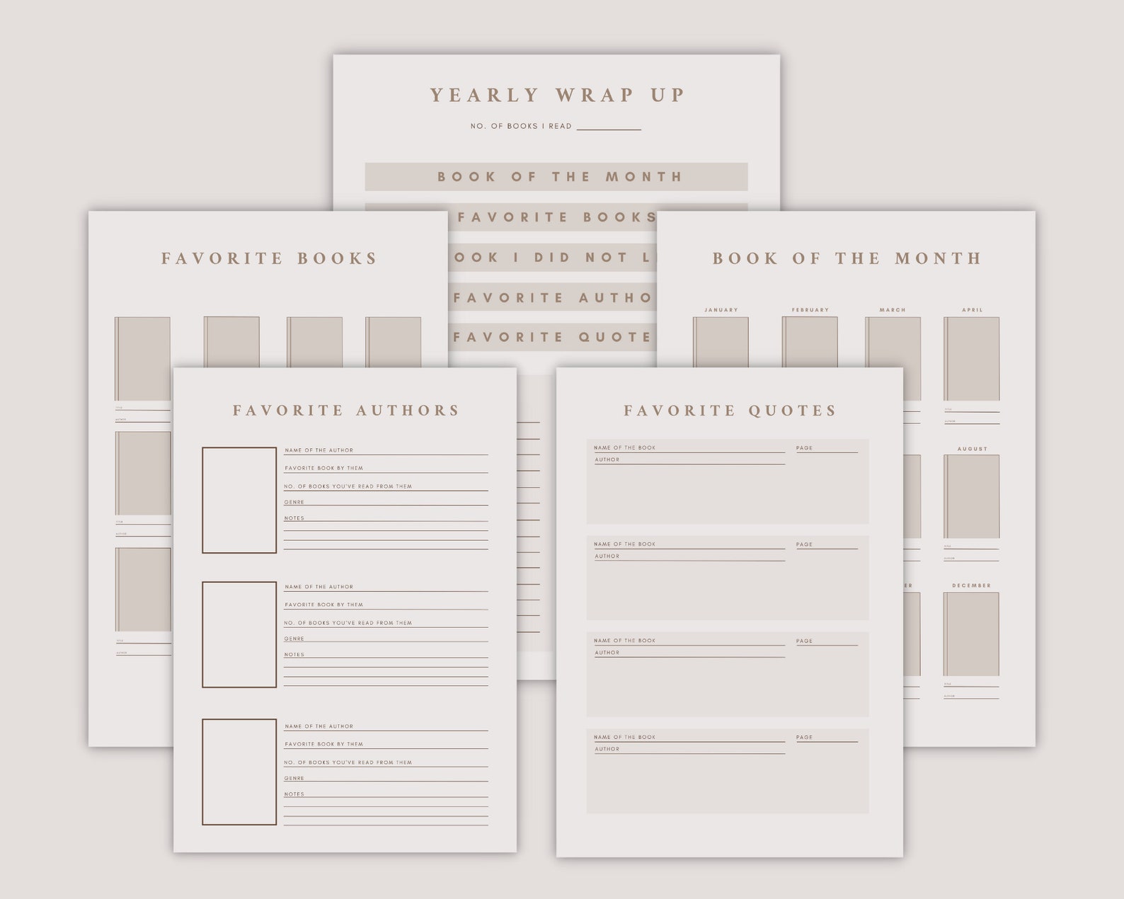 Canva Templates Reading Journal Book and Reading Planner Reading ...