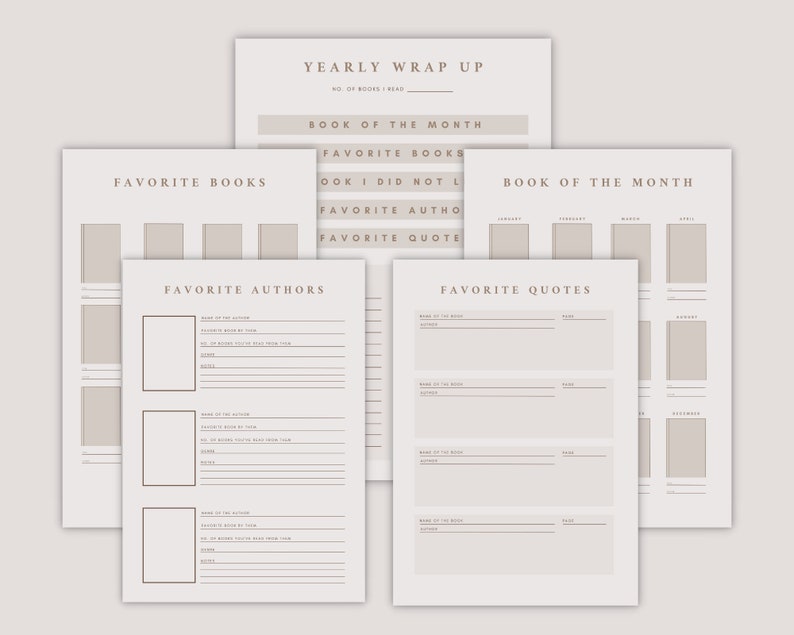 Canva Templates Reading Journal Book and Reading Planner - Etsy