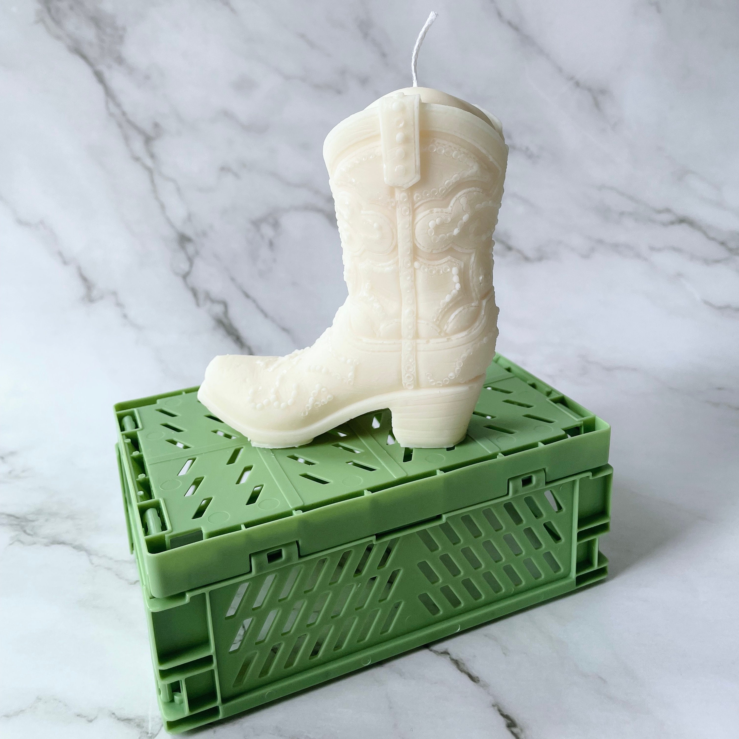 COWBOY BOOT CANDLE Unique Aesthetic & Unscented Candle - Etsy