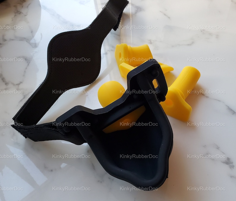 Piss Urinal Fetish Mask Bdsm Funnel Leather Hood Golden Etsy