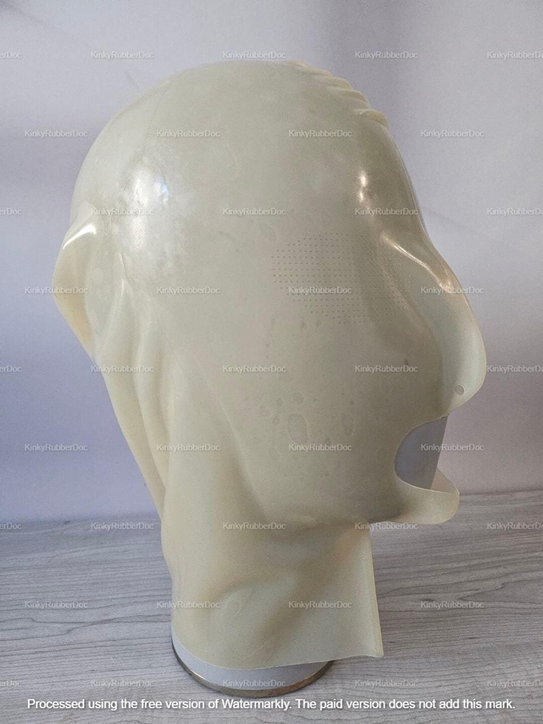 Transparent Hood Mask Mold. Rubber Gear Gay Sex Role Play BDSM Bondage Gimp Suit Sub Unisex ...