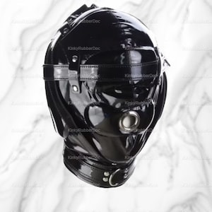 Blindfold Hood Funnel Piss Mask Wetlook. Golden Shower Urinal Pissplay Headgear Fetish BDSM Sex ...