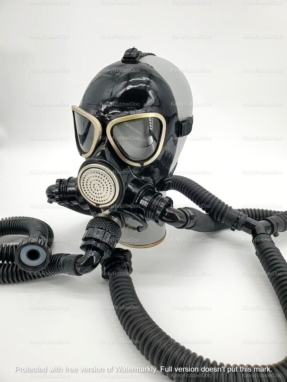 Vintage Gas Mask 2 Inputs. Sniff Rubber Gear Heavy Du… - Gem