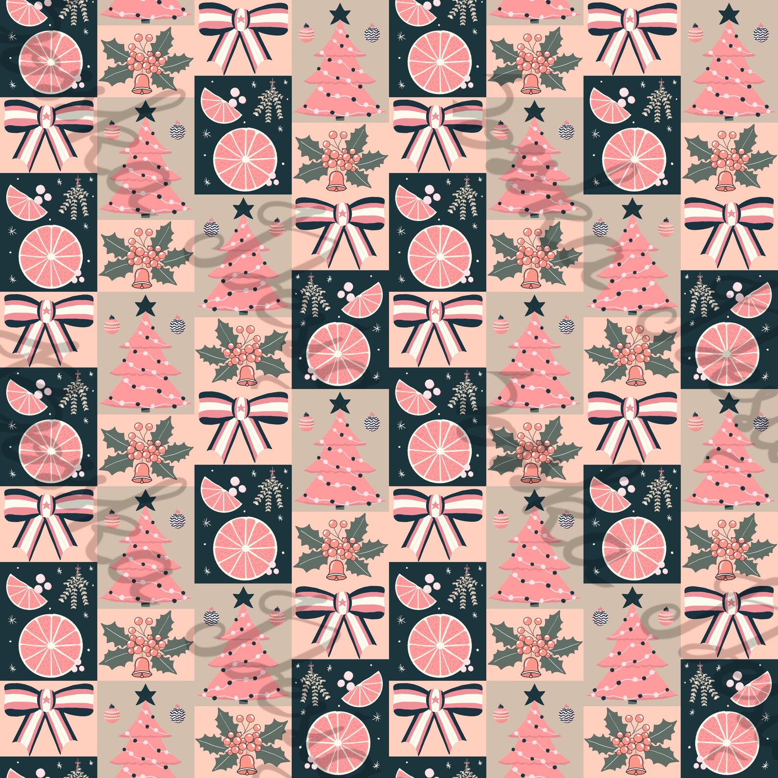 Pink Christmas Wrapping Paper Digital Printable Paper Coquette ...