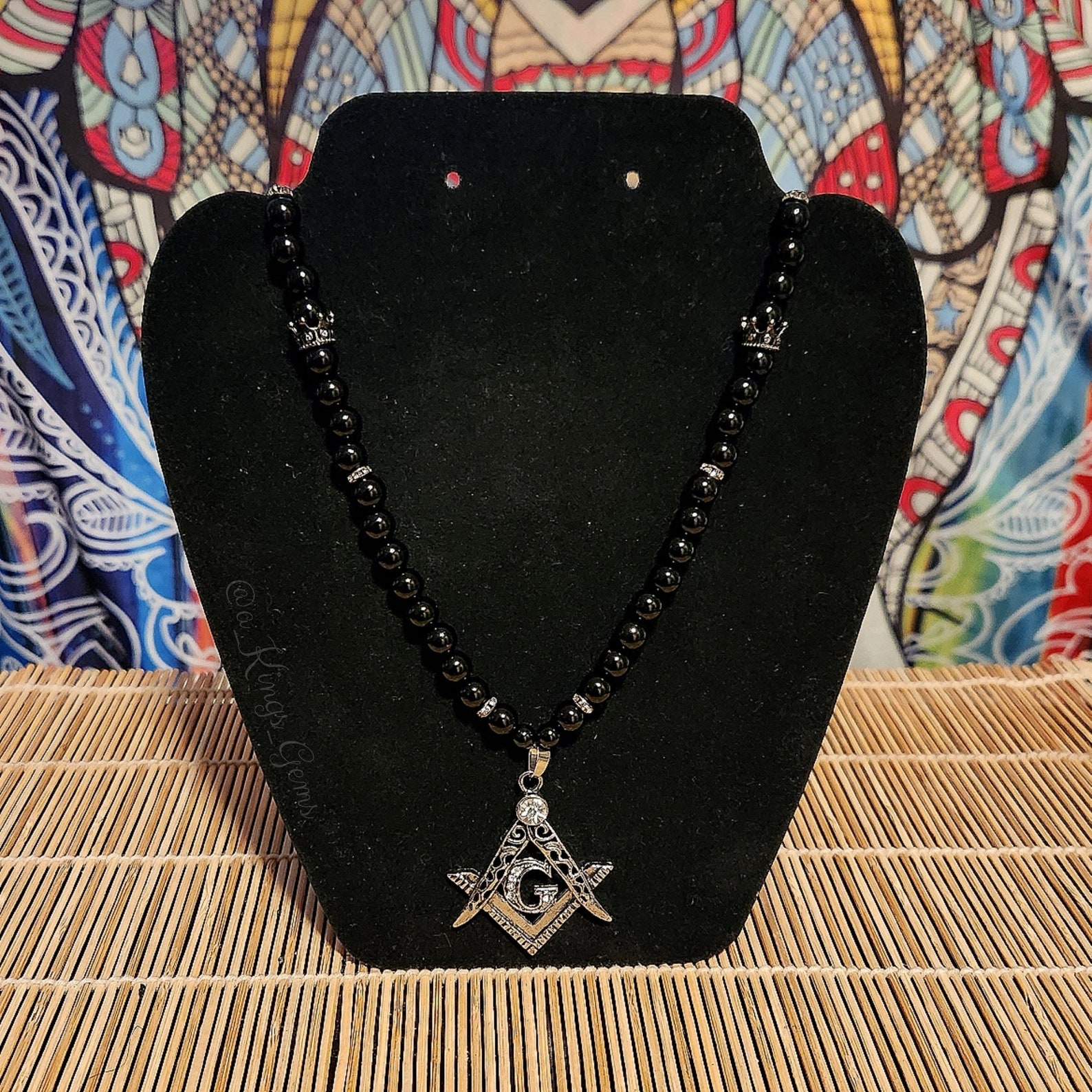 Masonic Square & Compass Gemstone Neck Piece - Etsy