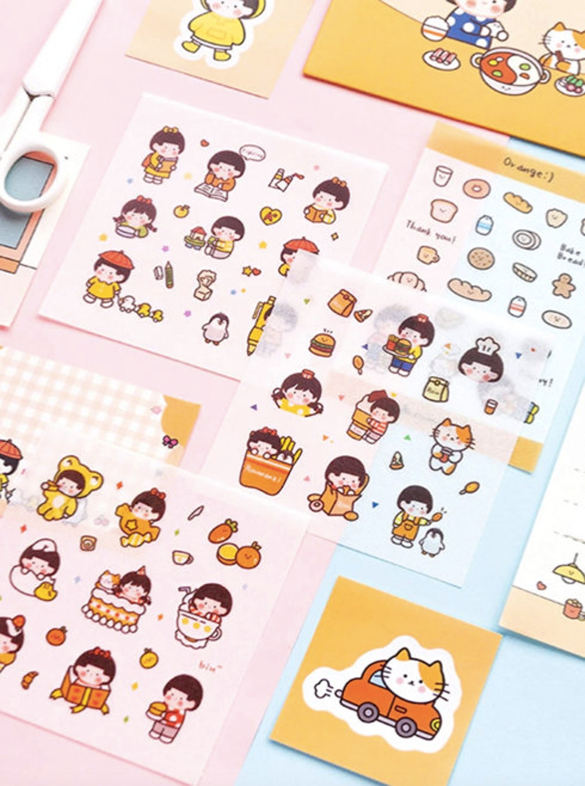 35-piece Kawaii Stationary Pack Stickers Envelopes - Etsy