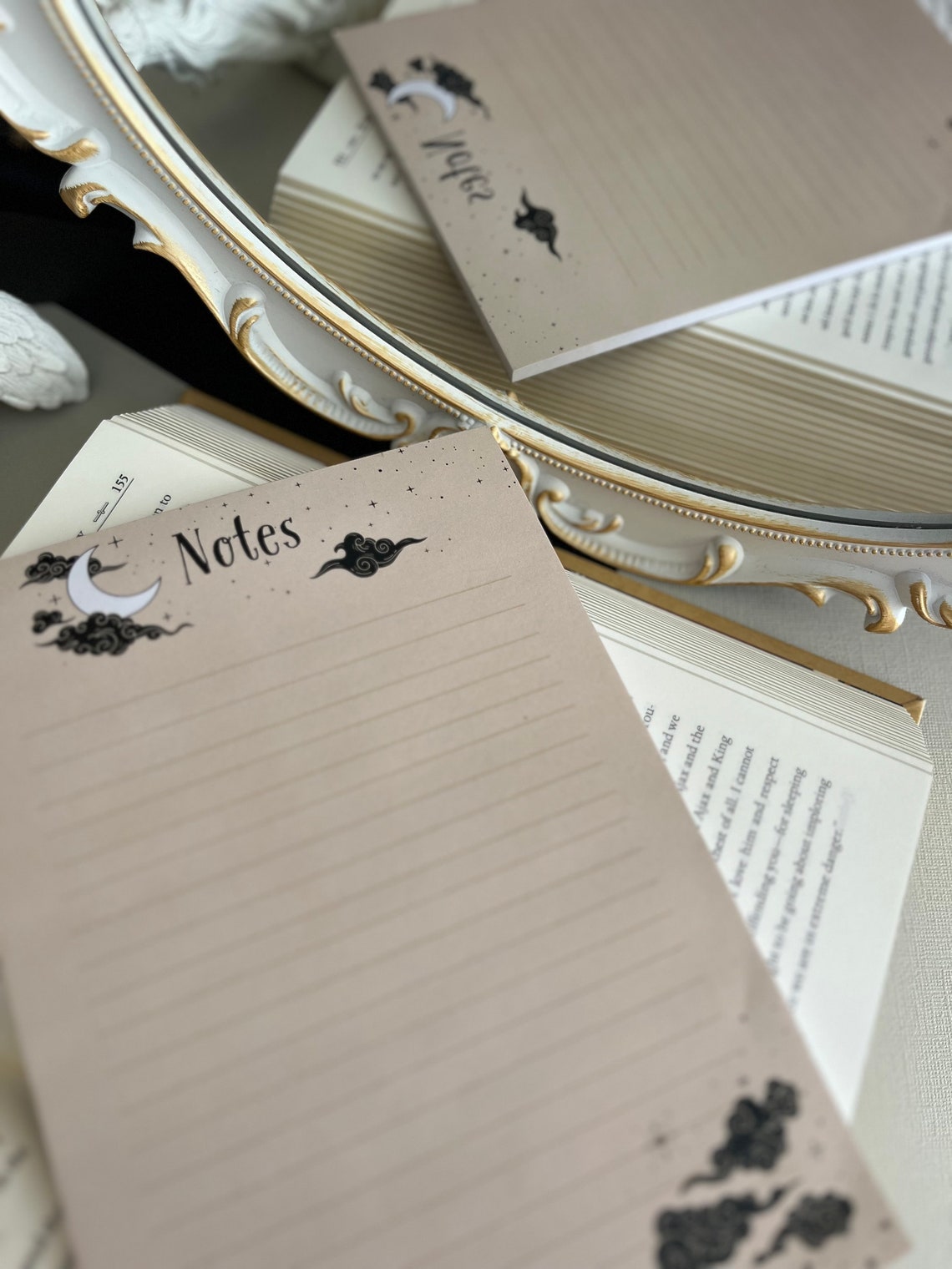 Notepad A5, Moon and Clouds Notepad, Note Taking Sheets - Etsy