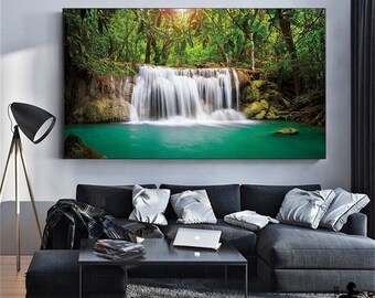 Waterfall Canvas Wall Art - Etsy