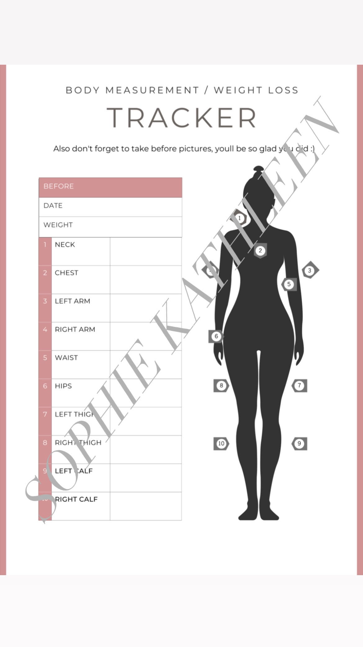 66 Day 'S K Way' Habit / Weightloss Tracker - Etsy