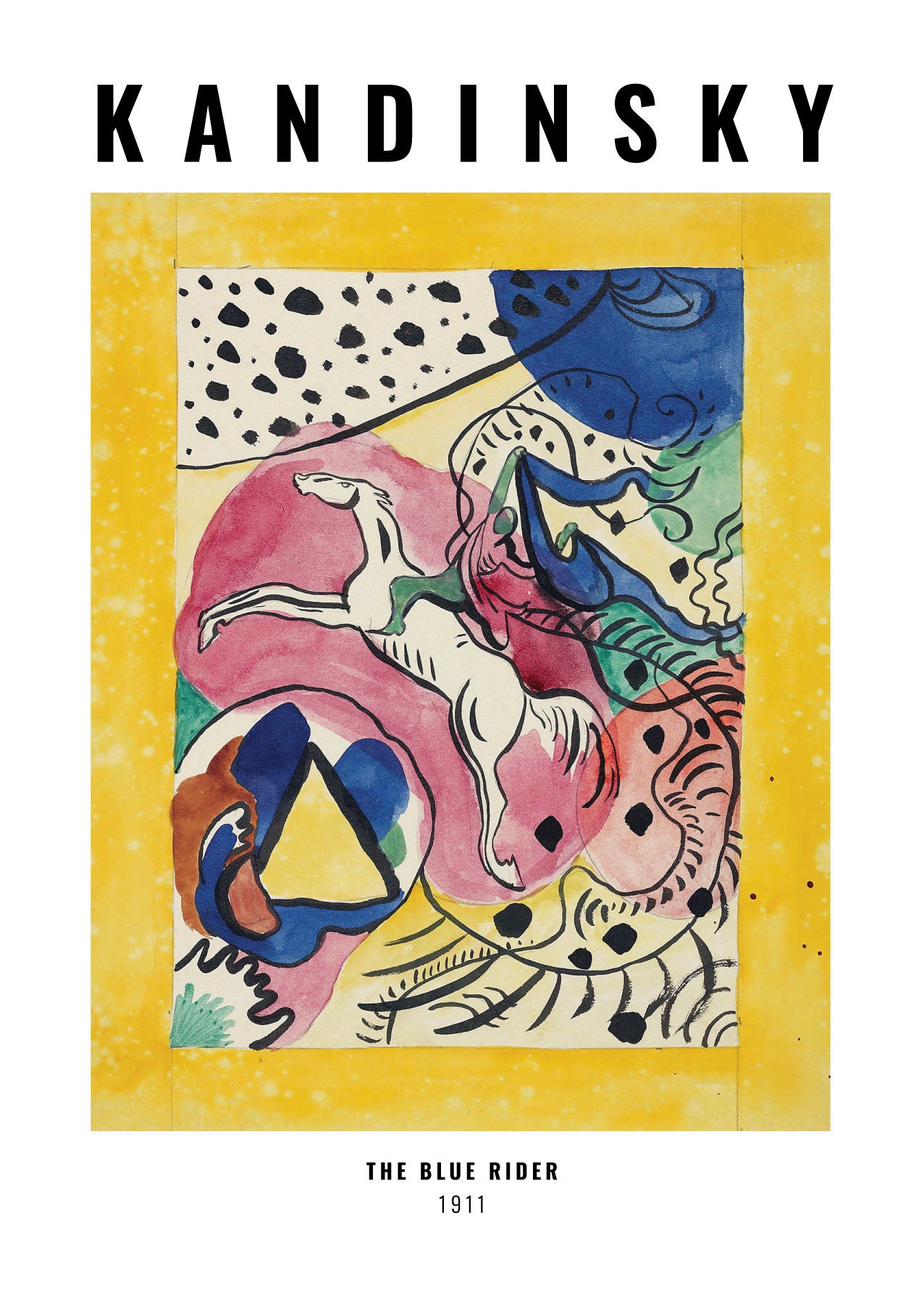 Kandinsky Poster Set Set of 3 Abstract Prints Flower Leafs - Etsy