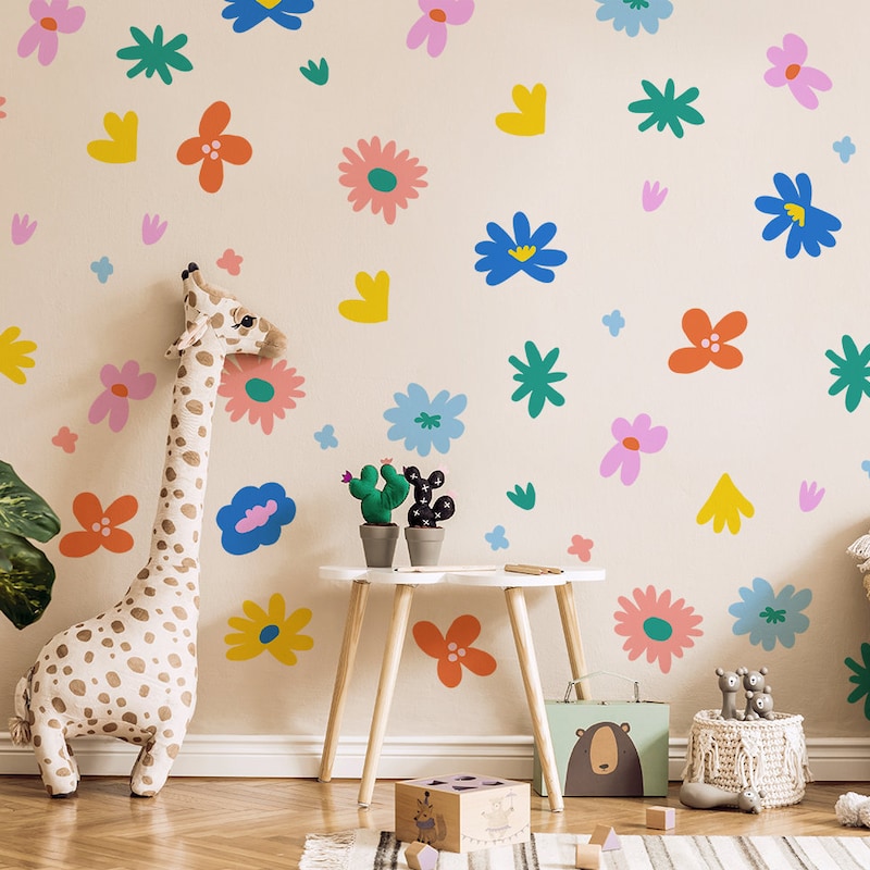 Flower Wall Stickers - Etsy