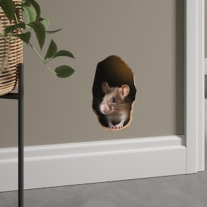 3D Mouse Hole Sticker: Realistic Skirting Board Wall Decal - Etsy