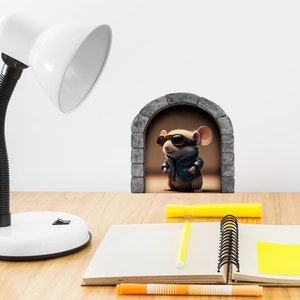 Mouse Hole Sticker, 3D Wall Decal, Skirting Board Sticker, Realistic ...