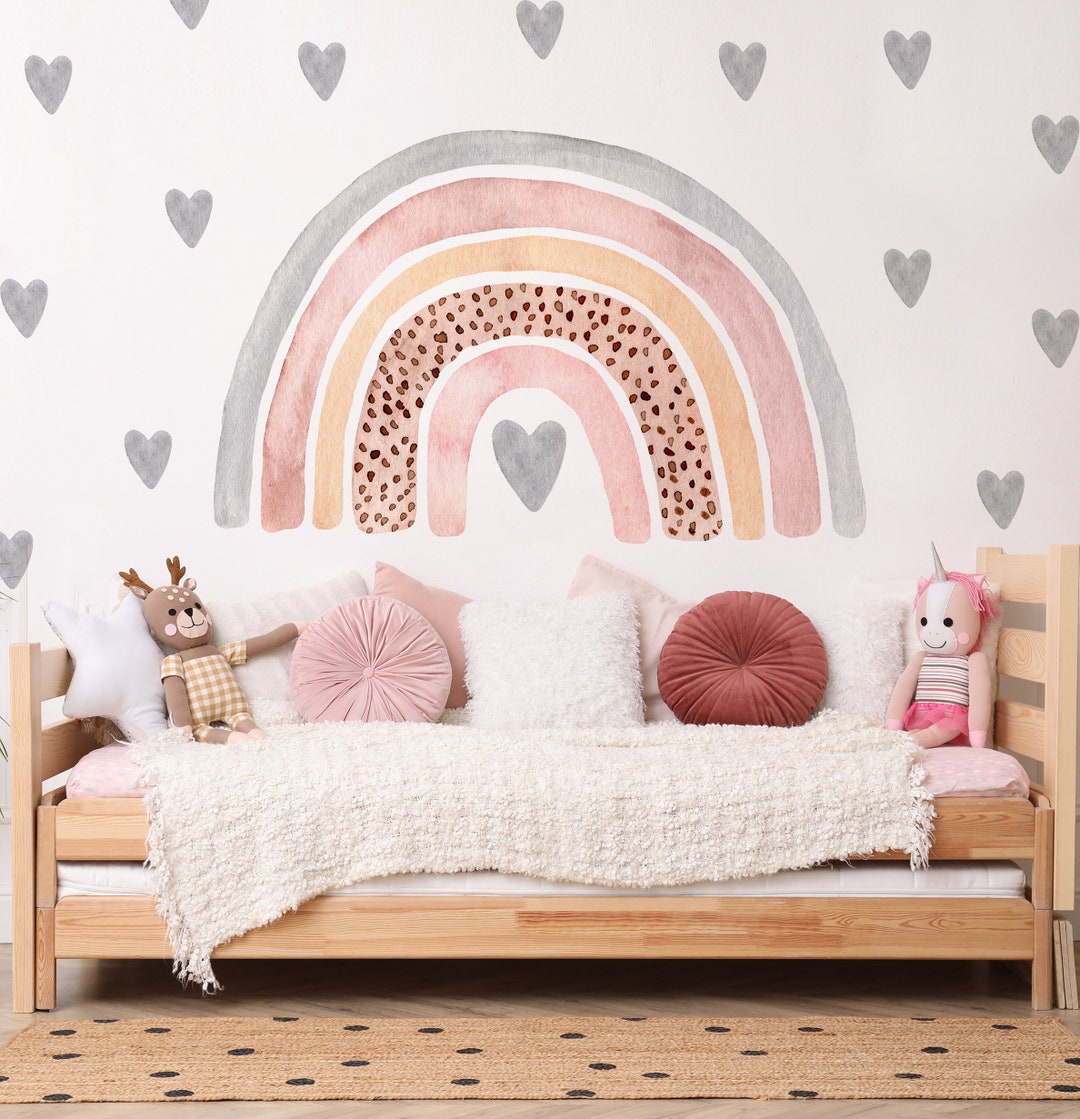 Rainbow Wall Sticker, Rainbow Wall Decal, Sticker for Kids, Watercolor ...